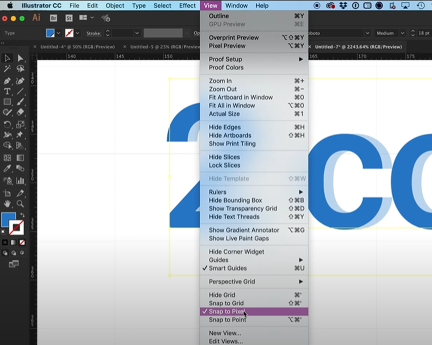 Adobe Illustrator How To Turn Off Snap To Pixel Grid Or Points Adobe Illustrator How To Turn Off Snap To Pixel Grid Or Points