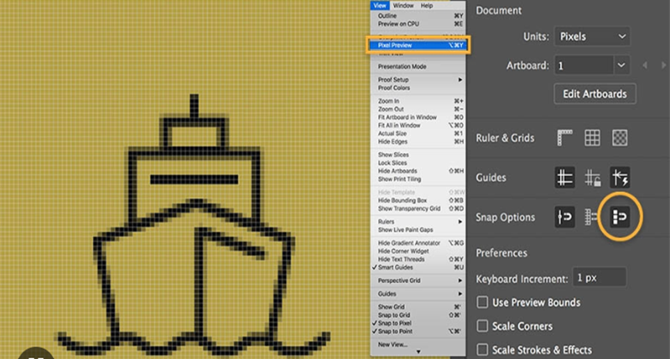 Adobe Illustrator How To Turn Off Snap To Pixel Grid Or Points