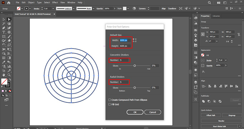 How To Make A Grid In Illustrator Rectangular And Polar Bittbox