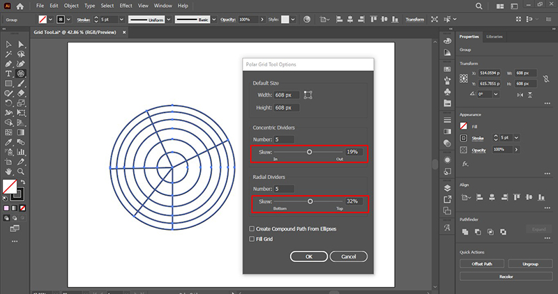 How To Make A Grid In Illustrator Rectangular And Polar Bittbox