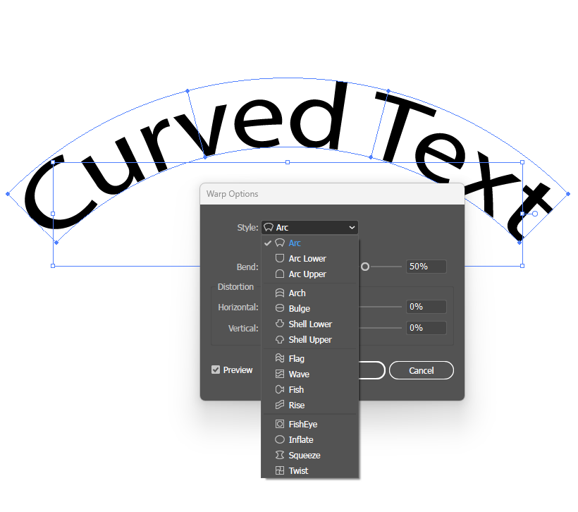 How To Curve Text In Adobe Illustrator Bittbox