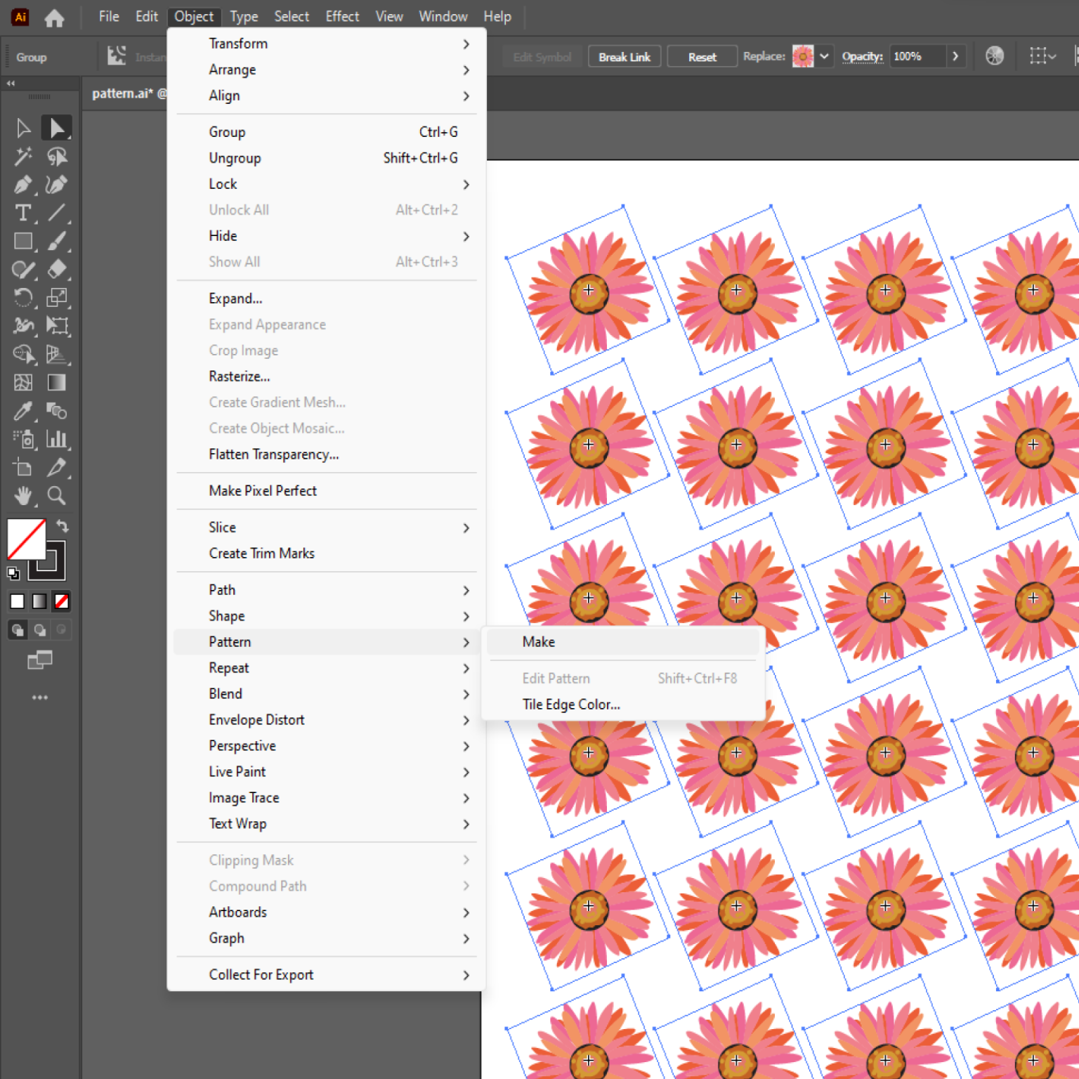 How to Make a Seamless Pattern in Adobe Illustrator - Bittbox